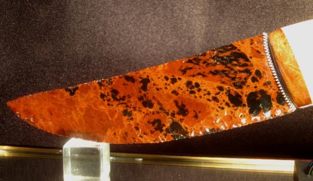 Fragmental mahogany obsidian, Davis Creek, CA, with elk antler and ...