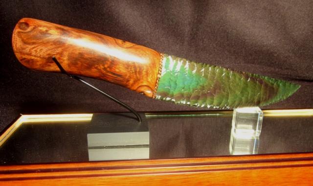 Rainbow obsidian, Mexico, with AZ Ironwood, 10"