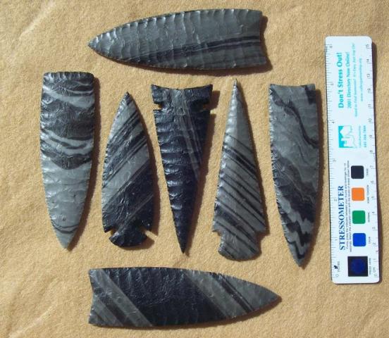 Basidian (AZ) Points, 6" scale